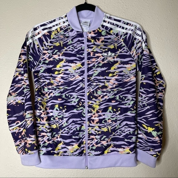 adidas | Jackets & Coats | Adidas Purple Printed Superstar Track Set ...